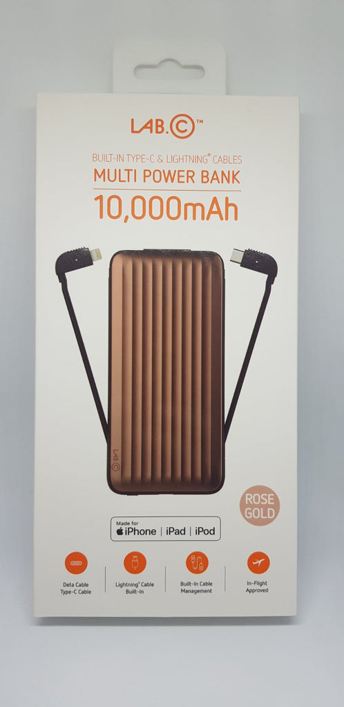 LAB.C Multi Power Bank 10000mAh with Built-in Cables – Mission Shop